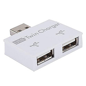 MNTT USB Splitter Charger White for Phone Tablet Computer Black Adapter Hubs(White)