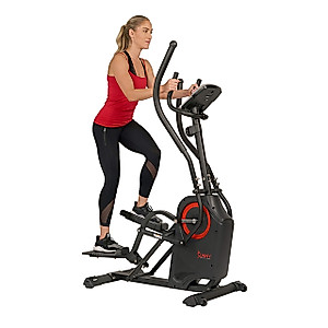 Sunny Health & Fitness Premium Cardio Climber Stepping Elliptical Machine - SF-E3919, Black
