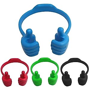 OK stand 4 Packs with 4 Colors Thumbs Up Cell Phone Stands, Mobile Phones Stand with Hand Holder for Desk, Office, Desktop Tablet Cellphone Thumb Holder, Adjustable Flexible Hard Plastic