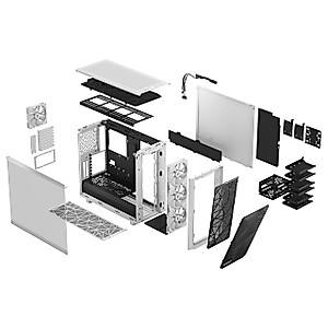 Fractal Design Meshify 2 White TG Clear Tint - RGB