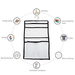 Skybenders Mesh 5 Pocket Hanging Shower Caddy 12in x 20in - Over the Door Or Shower Curtain Organizer, Perfect For The Gym, Your Next Cruise, RV Or Camping Trip. Most Desired Traveling Gift & Great For College Dorm Showers.