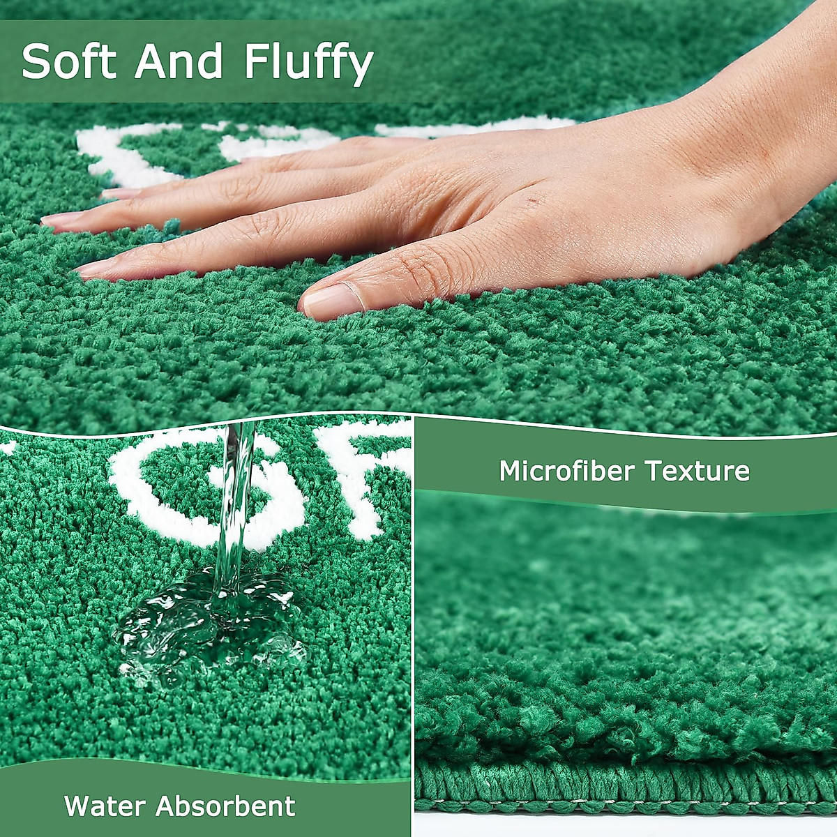 Alivora Wet Grass Rug for Bedroom-Non Slip Wet Grass Carpet for Living Room-Green Grass Rug is Machine Washable Home Floor Mat-Premium Area Rug for Home Decor [47.2 x 31.5]