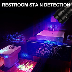 ULTRAFIRE Black Light UV Flashlight, Super Power UV 395-405 nm LED WF-502B Blacklight Flashlights for Leak Detector, Pet Urine Stain, Bed Bug (Not Included Batteries)