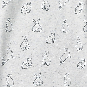 Owlivia 100% Organic Cotton Baby Long Sleeve Pajama Sets, Toddler Boy Girl 2-Piece Sleepwear(2 Years, Grey Rabbit)