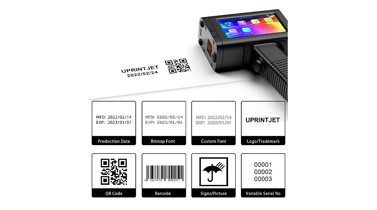 UPRINTJET Handheld Inkjet Printer BT-HH6105B2 | Versatile Industrial ...
