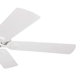 Honeywell Ceiling Fans Belmar, 52 Inch Traditional Indoor Outdoor LED Ceiling Fan with No Light, Pull Chain, Three Mounting Options, ETL Wet Rated, Reversible Motor - 50198-01 (White)