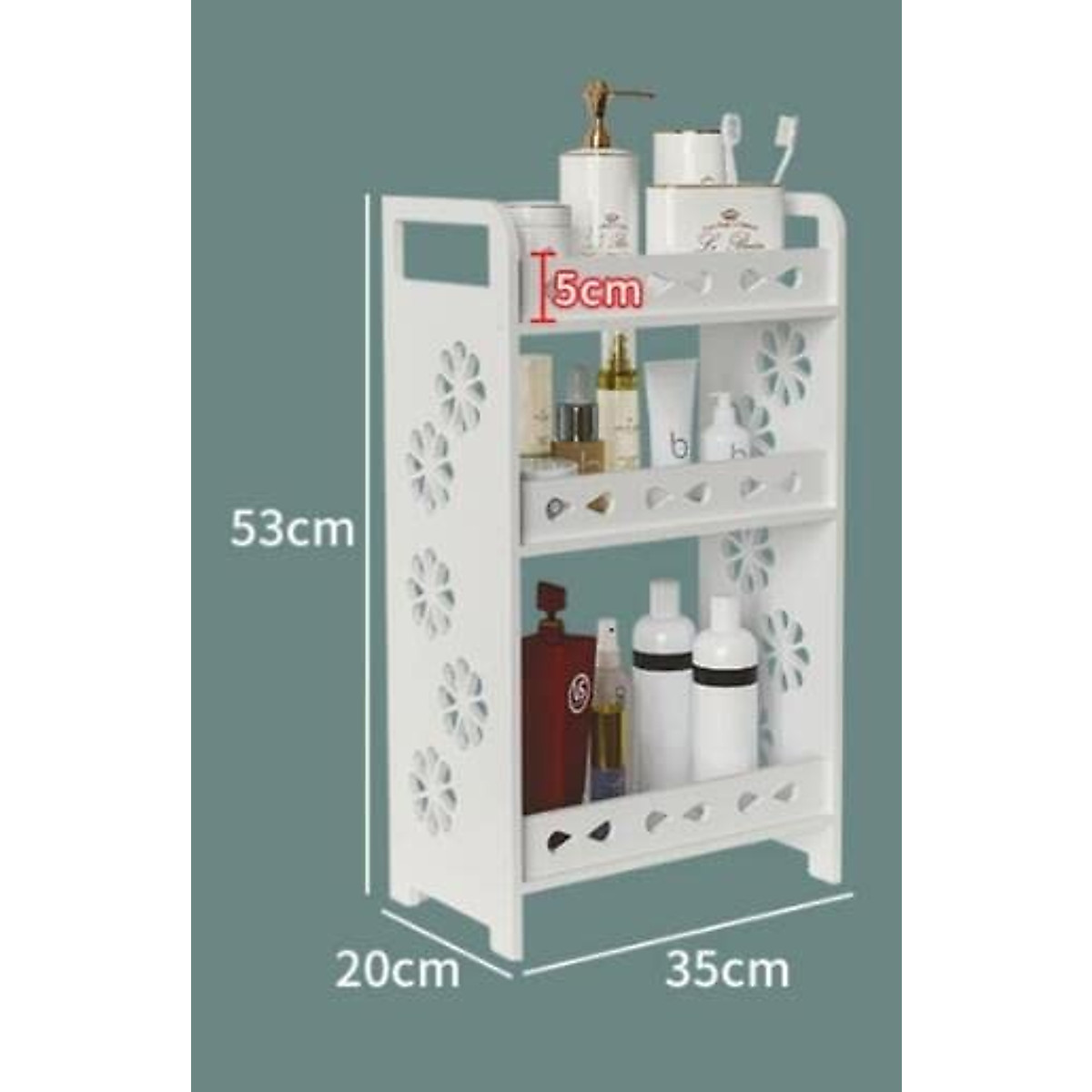 Corner Narrow Countertop Cosmetic Shelf Washstand Shelf Toilet Toilet Desktop Multi-Layer Storage Cabinet