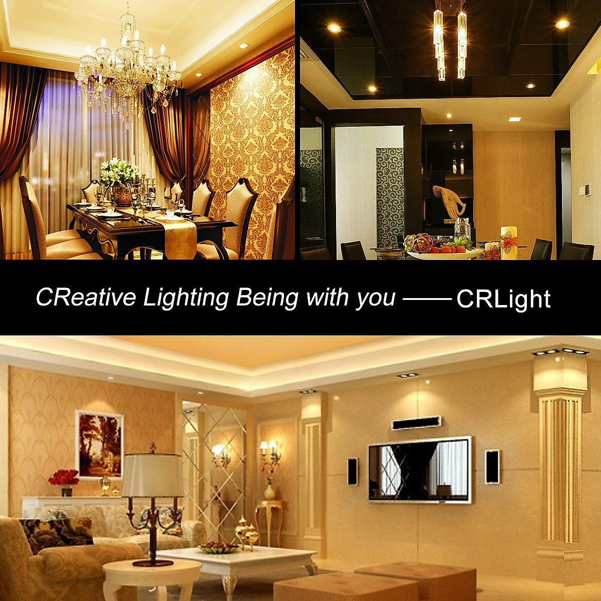 CRLight 2W 250LM Dimmable LED Candelabra Bulb 2500K Warm White, 25W Equivalent E12 LED Candle Bulbs, Antique CA11 Flame Shape Clear Chandelier Light Bulbs, 10 Pack