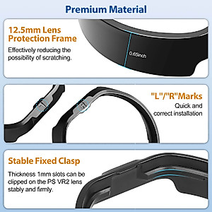 PECOOVR Smooth Lens Spacer Protector for PSVR 2 Different Glasses Shapes Wearers, Upgraded Insert Anti-Scratch Ring Adapter Prevent Eyeglass from Scratching Compatible with PlayStation VR2