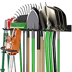Godboat Garage Organization, Tool Organizer, Garage Storage, Garden Tool Organizer, Heavy-Duty Design, Keeps Tools Well-Organized, Max Load 220 lbs, Perfect for Fathers Day, Garage Gifts for Men