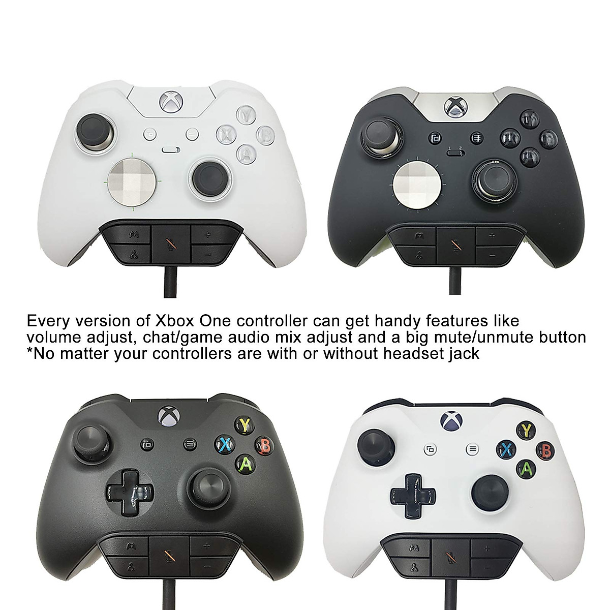 LEVELHIKE Stereo Headset Adapter for Xbox One & Xbox Series X|S Controller - Adjust Audio Balance (Game Sound & Voice Chat), Volume, Mic Directly