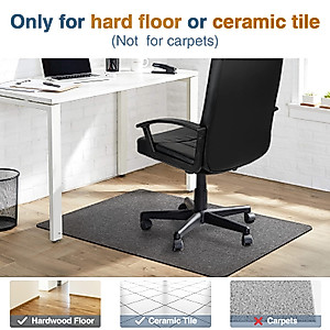 Placoot Office Chair Mat for Hardwood Floor, 55"x35" Computer Chair Mat, Desk Chair Mat, Large Anti-Slip Floor Protector for Home Office