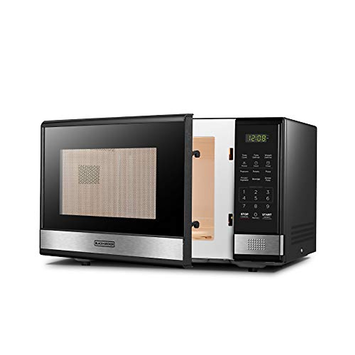 BLACK+DECKER Microwave Oven with Turntable Push-Button Door,Child Safety Lock,1000W,1.1cu.ft,Stainless Steel, 1.1 Cu.Ft & BISSELL Cleanview Swivel Pet Upright Bagless Vacuum Cleaner, Green, 2252