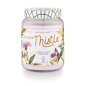 Tried & True Meadow Thistle XL Jar Candle, 22.2 oz, Clear