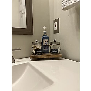 Wooden Farmhouse Tray Sink Riser Caddy - Bathroom Vanity Tray Soap Stand - Wood Riser Pedestal Stand - Wooden Display Stand - Wooden Plant Stand - Rustic Wood Tray