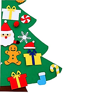 BESTOYARD Felt Christmas Tree Craft Felt Christmas Ornaments Felt Christmas Tree Toddlers Felt Wall Hanging Christmas Tree DIY Felt Ornaments Vintage Felt Ornaments Decorations Puzzle Child