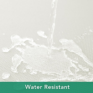 Biscaynebay Textured Fabric Tablecloths Round 60" for Tables' Diameters from 20" to 40", Ivory Water Resistant Tablecloths for Dining, Kitchen, Wedding, Parties etc. Machine Washable