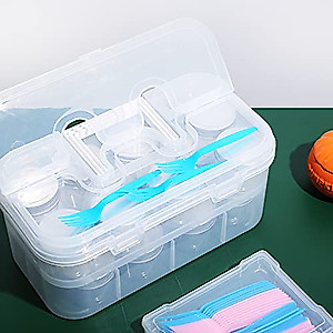 Party Club of America PCA 8 Pack 16oz Plastic Jars with Sliver Lids Set Food Storage Jar for DIY Food Preserve Jams Honey Yogurt Bead Organizer Bead Storage Box Sewing Box - BPA Free