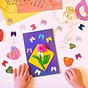 JUNEBRUSHS Multicolor Bows, 180Pcs Mini Satin Ribbon Bows Ribbon Small Tiny Bows for DIY Craft Sewing Scrapbooking