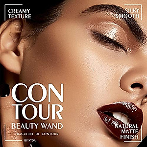 KYDA Contour Beauty Wand, Liquid Face Concealer Contouring with Cushion Applicator, High Coverage Natural Matte Finish, Lightweight Blendable Super Silky Cream Contour Stick, by Ownest Beauty-Medium