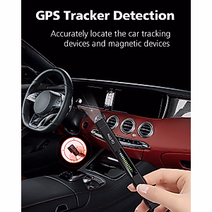 JEPWCO G8 Elite RF Detector, Portable Wireless Camera Detectors with 12 Levels Sensitivity, Bug Detector for Wireless Audio Bug Camera, 4 Professional Modes, Home Office Travel, Rectangle