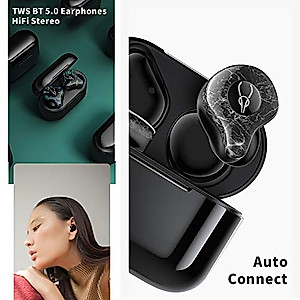 Sabbat X12 Ultra 5.0 Bluetooth Headset Earbuds Camouflage Pattern Fashion Leisure in-Ear Sports Bluetooth Headset for iPhone Samsung iPad Android (Dream Stone)