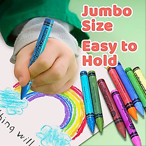 Jar Melo Mosaic Stickers for Kids; Mosaic Art; 8 Sheets, Kids Mosaics Painting, Crayons for Toddlers; 16 Count, Washable Fat Crayons Bulk, Non Toxic