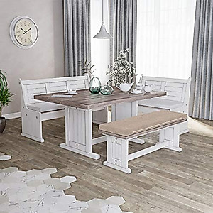 Ambesonne Faux Suede Bench Cushion, Digitally Printed Grunge Texture, Standard Size Foam Pad with Decorative Fabric Cover for Kitchen Bedroom Indoors & Outdoors, Cream, 45" x 15" x 2"