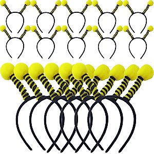 TIHOOD 14PCS Bee Tentacle Headbands Bee Hair Bands Hair Hoop for Women Girls Halloween Christmas Party Supplies