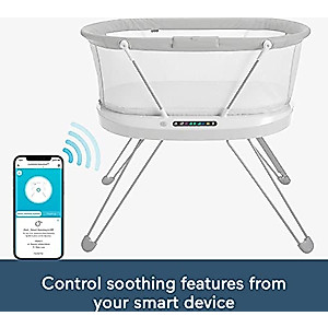 Fisher-Price Baby Bedside Sleeper Luminate Bassinet with Sound Detection Plus Customizable Lights Music and Sounds