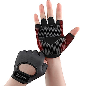 ihuan Workout Gloves for Men and Women - Extra Breathable | Full Palm Protection | Compatible with Watch, Weight Lifting Gloves Gym Gloves for Exercise Fitness