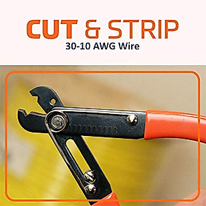 Paladin Tools PA1161 Adjustable Wire Stripper Tool | Wire Cutter Electrical | 30-10 AWG (2023 Model)