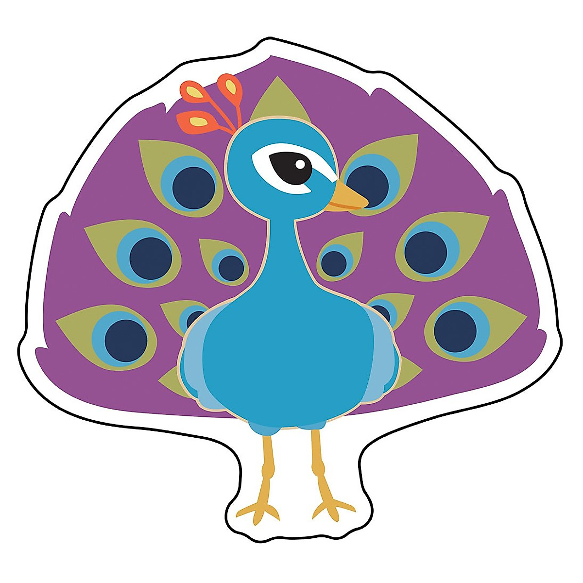 Carson Dellosa – You-Nique Peacocks Colorful Cut-Outs, Classroom Décor, 36 Pieces