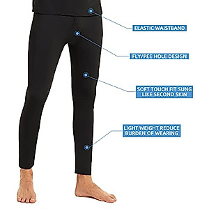 American Trends Thermal Underwear for Men Heavy Weight Long Johns Base Layer Set with Fleece Lined Grey L