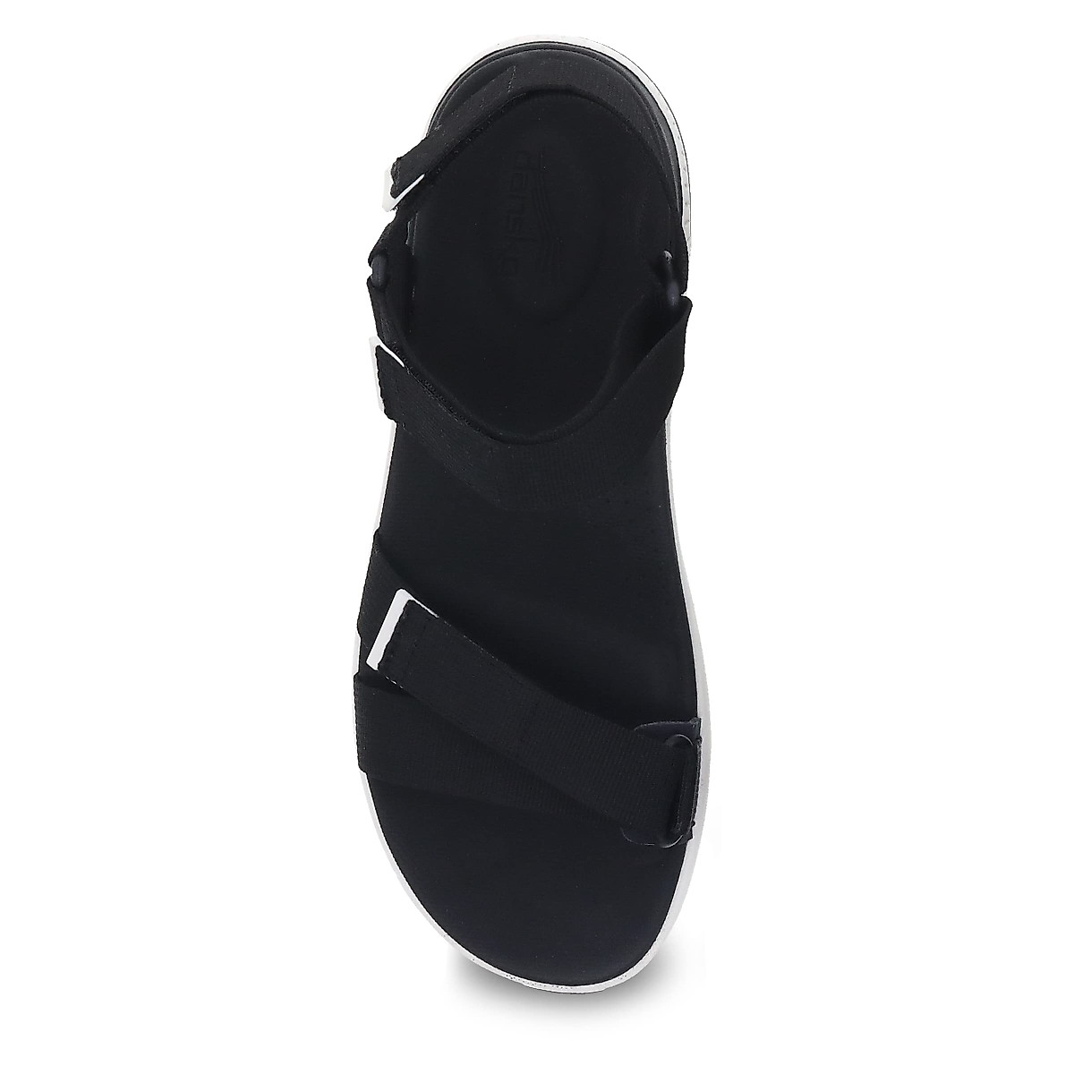 Dansko Racquel Fully Adjustable Sport Sandal for Women – Lightweight EVA Midsole and Rubber Outsole – Natural Arch Technology For Added Support – Hook and Loop Closures Black 8.5-9 M US