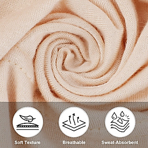 PHOGARY 4 Pcs Women Hijab Undercap, Islamic Muslim Under Hijab Cap Inner Under Scarf Hat Hijab Cap with Tie Back Closure Solid Color Underscarf Hijab Cap Turban Head Wraps for Women Chemo Sleep Cap(C)