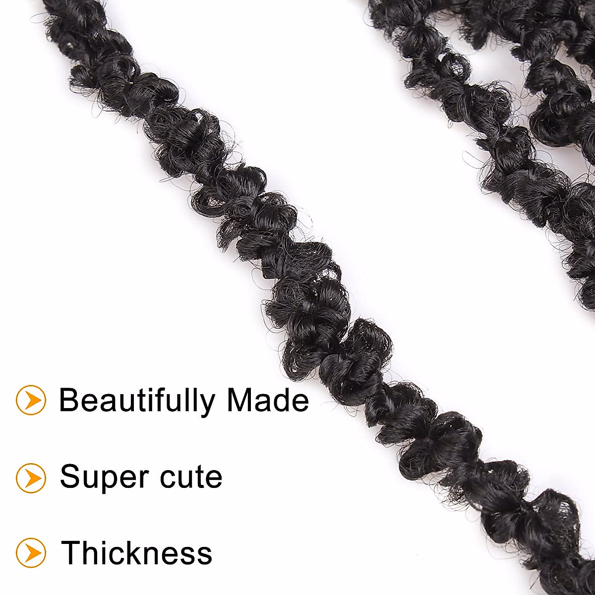 ZRQ 30 Inch Butterfly Locs Crochet Hair Long Distressed Faux Braids Hair Pre-looped Synthetic Crochet Soft Locs 30 In Goddess Locs Hair Extensions (6 Pack 1B#)