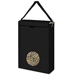 TOKSKS Large Round Hole Square hay Bale Storage Bag-Black