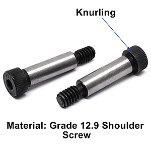 S SYDIEN 6Pcs Alloy Steel Shoulder Bolt 1/4" Shoulder Dia 1" Shoulder Length 10-24 UNC Thread