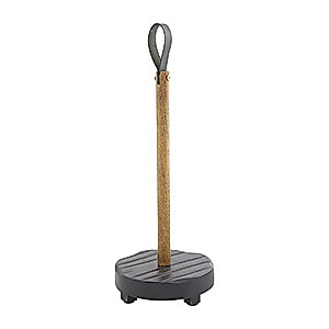 Mud Pie Paper Towel Holder, Black, 15 1/4" x 5 1/2" Dia