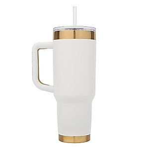 Pelican Hydration Pelican Porter™ 40 oz Vacuum Insulated Tumbler - Recycled Stainless Steel Double Wall Travel with Dual Lid, Powder Coated Insulated Coffee Mug For Hot Cold Drinks, Aurum…