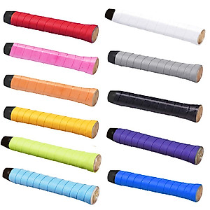 yeabwps 16 Pieces Tennis Badminton Racket Overgrips, Anti-Slip and Super Absorbent Sweat Tennis Racket Grip Tape