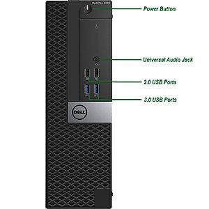 Dell OptiPlex Small Form Desktop Computer, Intel Core i5 6500, 3.2GHz Processor, 16GB Ram, 500GB Solid State Drive,WiFi | Bluetooth, NVIDIA GT 1030 2GB DDR5, Windows 10 (Renewed)