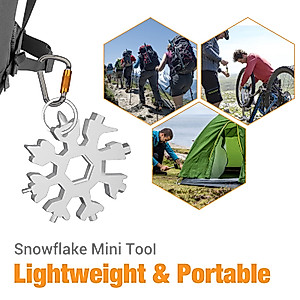 WEARXI Father's Day Gifts for Men, 18 in 1 Snowflake Multitool Gifts for Him, Dad Gifts for Fathers Day, Cool Gadgets for Men, Gifts for Men Unique Tools for Men, Mens Gifts, Camping Accessories
