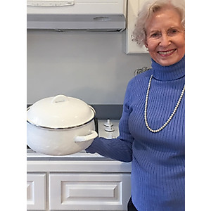 Golden Rabbit Enamelware - 4qt Dutch Oven (Solid White)