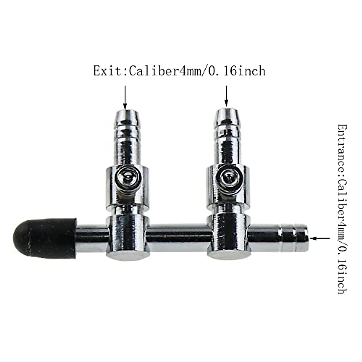 ZZHXSM 2pcs Air Splitter Flow Control Valve Fish Tank Oxygen Pump Accessories Stainless Steel 2-Way Fish Tank Air Flow Control Lever Valve Distributor Splitter