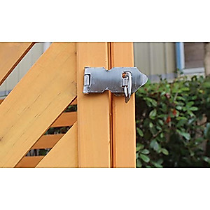 Hanover Outdoor 4.9 ft. x 4 ft. Wooden Trash Bin and Recyclables Storage Shed Natural