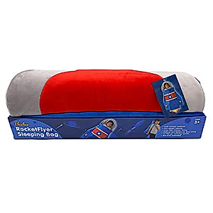 Bixbee Kids Sleeping Bag, Soft Sleepy Sack for Kids & Toddlers | Easy Roll Up Design for School, Daycare + Naptime, 60 x 22 Inches | Cozy Slumber Bag with Lining | Rocket Sleeping Bag for Boys + Girls