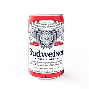 Budweiser Bluetooth Can Speaker Portable Wireless Audio Stereo Speaker Official Travel Music Player Outdoor Universal Music Box for All Devices Surround Sound System Red Bud