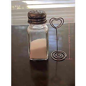 LILINMZ 40 Pcs Table Number Holders Place Card Holder - Sturdy and Durable, Elegant Heart-shaped Design - Perfect for Wedding, Anniversary, and Birthday Parties